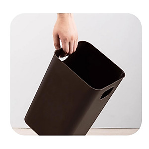 JEIMALEN Square Trash Can with Swing Lid 12 Liter/ 3 Gallon Plastic Garbage Can for Kitchen, Bedroom, Home Office, Craft Room, Dorm Room, Powder Room,Toilet Trash Bin (White, 3 Gallon)