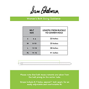 Sam Edelman Women's Slim Stitched Edge Double-E Plaque Buckle Belt, Saddle, Medium