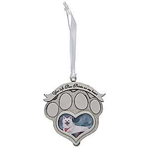 Cathedral Art (Abbey & CA Gift Paw Prints Pet Memorial Photo Ornament, Multi