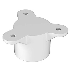 FORMUFIT F034ECT-WH-10 3/4" Furniture Grade Table Screw Cap in White, 1.05" ID, PVC (Pack of 10)