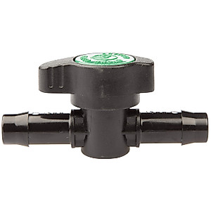 The Original Safety Siphon 1/2 Inch Barbed Shut Off Valve - Simple On and Off Operation w/O-rings to Prevent Leaking - Splice in Line for Easy Flow Control - Constructed from Wear-Resistant Plastic