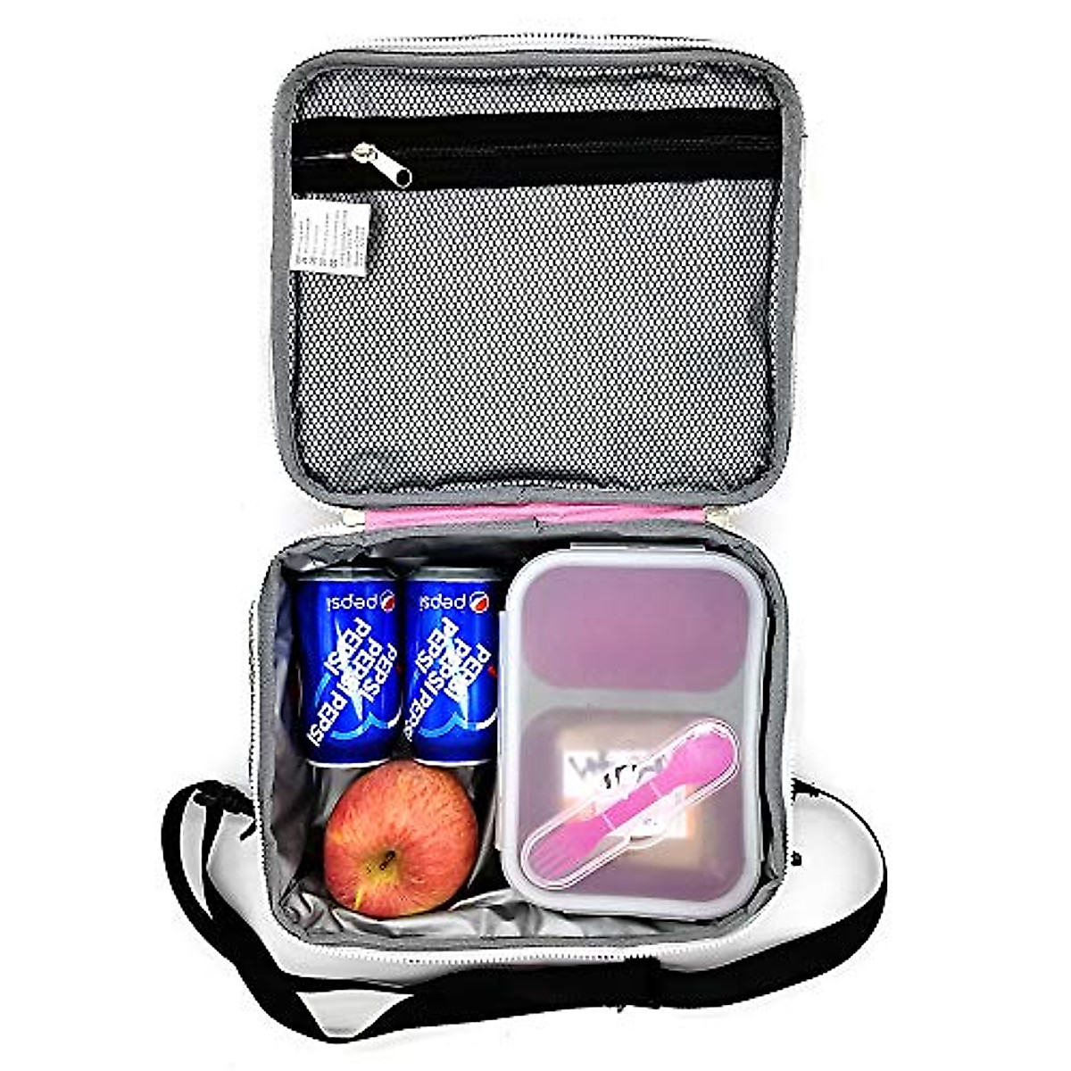 JYPS Insulated Unicorn Lunch Box for Kids, Flip Sequin Girls Tote Lunch Bags with Shoulder Strap, Handheld Reusable Lunch Box Bags Christmas Gifts for Girls at School