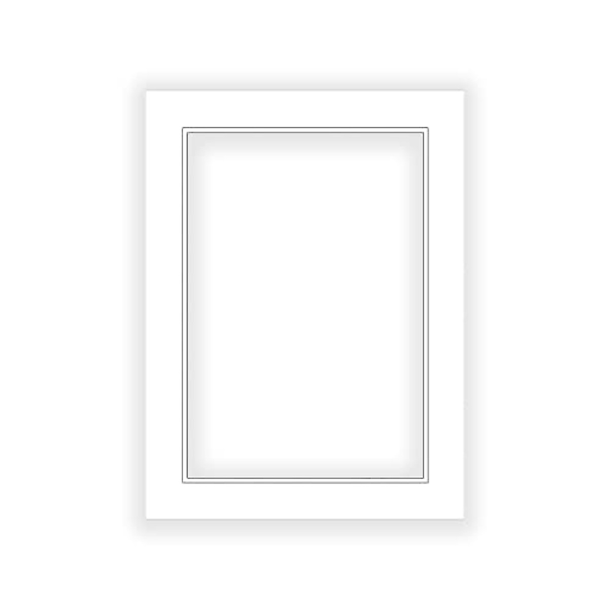 8x10 Mat for 6x8 Photo - Precut White on White Double Mat Picture Matboard for Frames Measuring 8 x 10 Inches - Bevel Cut Matte to Display Art Measuring 6 x 8 Inches - Acid Free ONE MAT