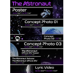 BTS JIN The Astronaut 1st Single Album CD+Folding poster on pack+Photobook+Lyric card+Postcard+Graphic sticker+Seal sticker+Photocard+Tracking (VERSION.01)