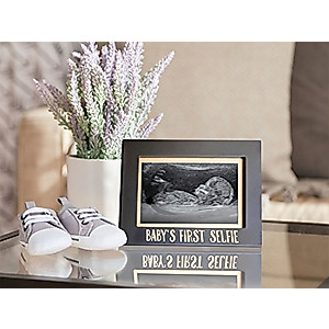 Pearhead Baby's First Selfie Sonogram Picture Frame, Gender-Neutral Baby Keepsake Photo Frame, Baby Nursery Décor