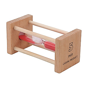 1PC Wooden Sand Timer Sandglass Hourglass Clock 5 Minutes Time Management for Kids, Class, Games,Gift