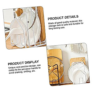 ULTECHNOVO Car Stickers Red Kitchen Storage Rack Cutting Board Rack Drain Storage Shelf Pot Cover Chopping Board Stand Shelf White Iron Kitchen Shelf Chopping Board Organizer