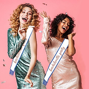 Birthday Sash Prom Queen Sash White Sash with Blue Tassels Party Supplies Birthday Girl Sash Bride to Be Sash Mom to Be Sash Birthday Queen Sash Bachelorette Sash Bride Sash for Birthday, Mothers Day