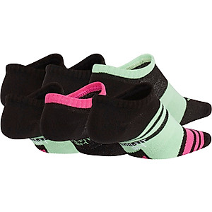 Nike Big Girls Everyday Lightweight No Show Socks 6 Pack (B(SX7308-010)/P, Medium)