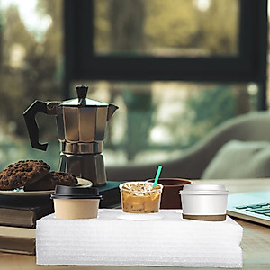 GANAZONO 2Pcs Milk Tea Cup Holder Cup Tray Floating Tray for Pool Takeout Beverage Carrier Foam Drink Carrier Holder Trays Insulated Drink Carrier White Dashboard Pearl Cotton Portable