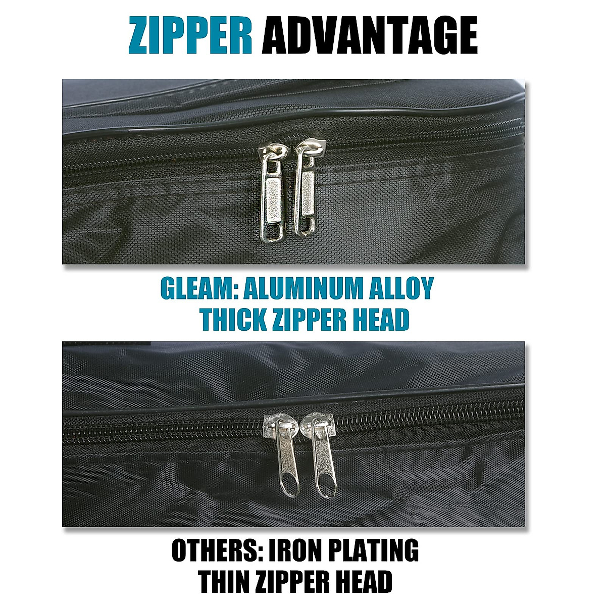 GLEAM Acoustic Guitar Gig Bag - 0.35 Inch Sponge Padding Fit 39-41 Inch Guitar Waterproof Black