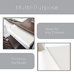 Smart Design Adhesive Shelf Liner - 18 in x 20 ft Roll - Easy Cut, Peel, and Self Stick Decorative Vinyl Film - Cabinet, Drawer, Countertop, Table, Dresser Contact Cover, Paper - Kitchen - White