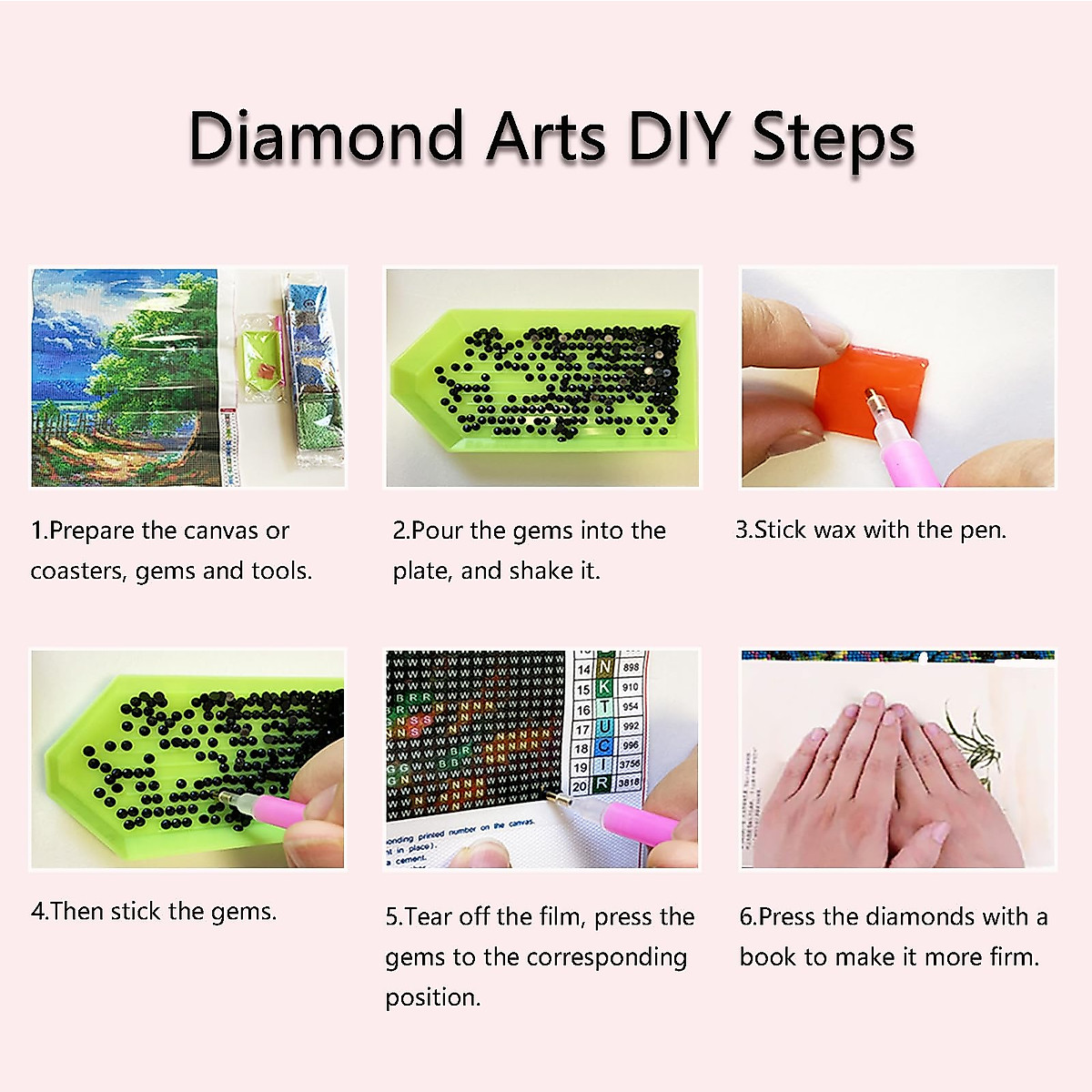 Muzagroo Art 4 Pack 5D Diamond Painting Kits for Adults DIY Drill Diamond Art Kits 4 Seasons Wall Art for Living Room Diamonds Arts and Crafts by Numbers for Beginners