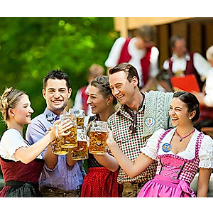 Oktoberfest Buttons Pins Bavarian Badges - Beer Festivities  Event Party Favors Supplies Decorations 48Ct