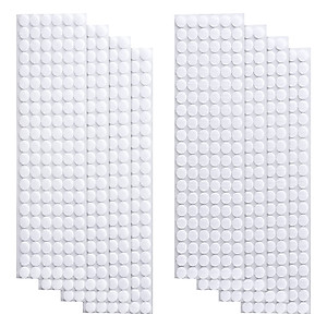 Self Adhesive Dots, 1000Pcs(500 Pair Set) 0.59 Inch / 15mm Diameter Hook and Loop Dots Tape, 15mm Nylon Sticky Back Coins, Suitable for Classroom, Office, Home, White