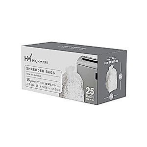 Highmark Shredder Bags, 1 mil, 15 Gallons, Clear, Box Of 25, DP00704