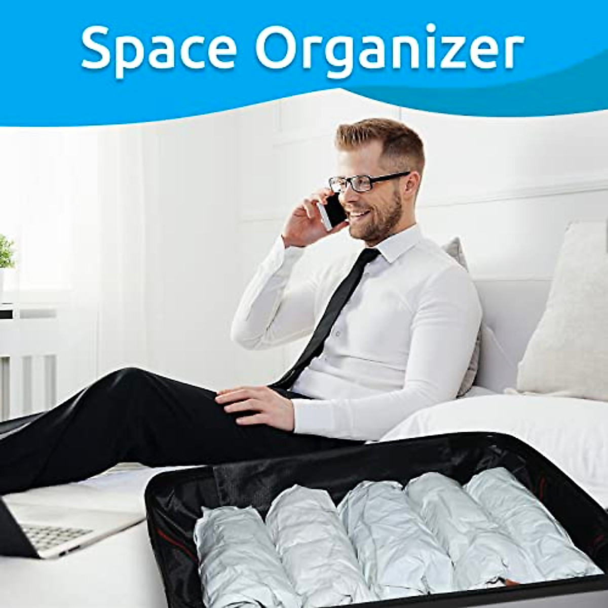 COSadiman TAILI Vacuum-compressing 10Pcs Travel Compression Bags Vacuum Packing Roll Up Travel Space Saver Bags for Luggage Cruise Ship Essentials No Pumps Needed (Small)