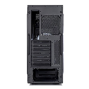 Fractal Design Focus G - Mid Tower Computer Case - ATX - High Airflow - 2X Fractal Design Silent LL Series 120mm White LED Fans Included - USB 3.0 - Window Side Panel - Black