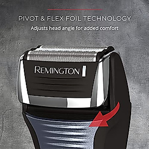 Remington Foil Shaver, Electric Razor for Men, Cordless Rechargeable with Pop Up Trimmer, Pivot & FlexFoil Technology, Lightweight Handheld Design, Black