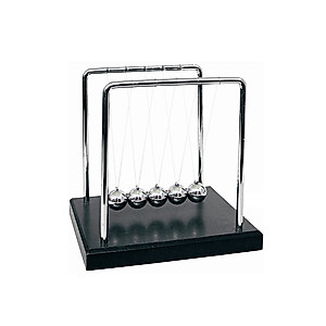 PowerTRC Newtons Cradle Balance Balls 7 1/4" | Science Physics Gadget | Desk Toys & Accessories