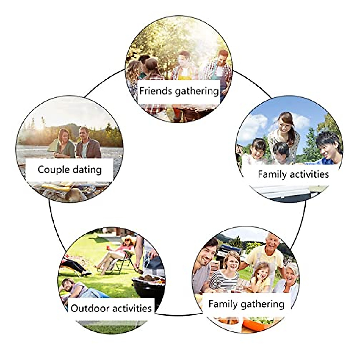 SEFAX Portable Camp Cooking Utensil Set, Stainless Steel Grilling Kit, Grill Accessories, BBQ Tools Set, Suitable for Travel, Picnics, RVs, Camping, BBQs (Size : 9pcs)