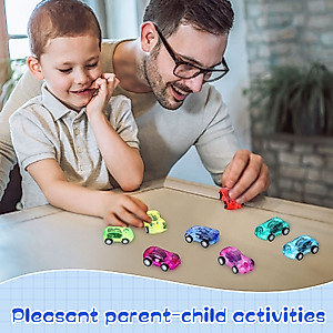 100 Pcs Mini Pull Back Cars Bulk Plastic Racing Vehicles Pull Back Car Friction Powered Small Racing Cars Playsets for Kids Birthday Christmas Classroom Prizes Goodie Bags Fillers Classroom Prizes