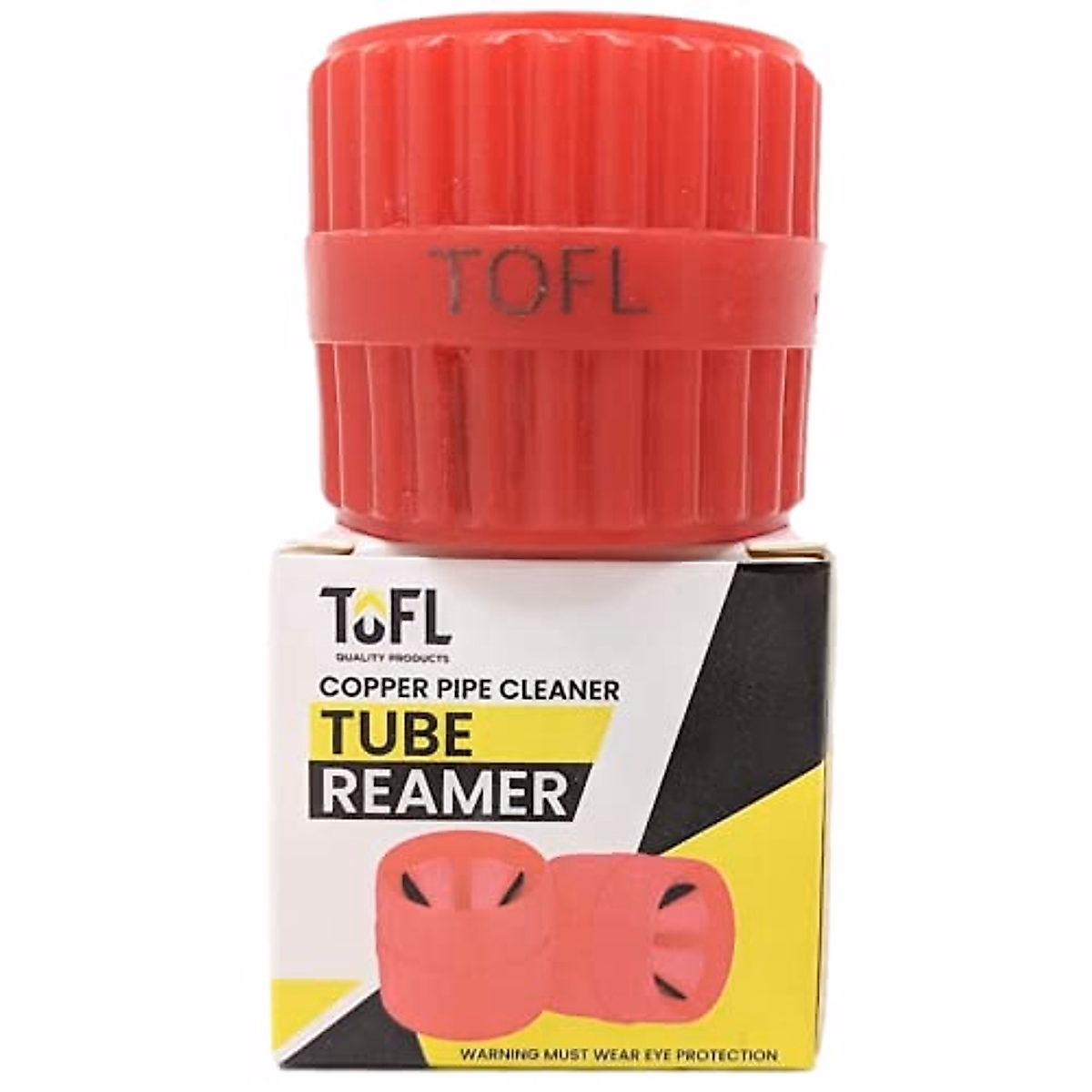 TOFL Pipe Tool - Great For Copper Pipes, A Reamer, And Deburring Tool, An Inner And Outer Reamer For Soft Metals And PVC Rigid Plastic Tubing 3/16 to 1-1/2-inch (6 Mm To 40 Mm) (Red)