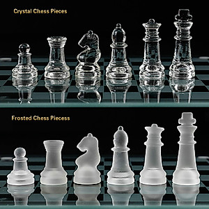 Upgraded Acrylic Chess Board Anti-Broken Elegant Glass Chess Pieces Chess Game Chess Set Chess Game