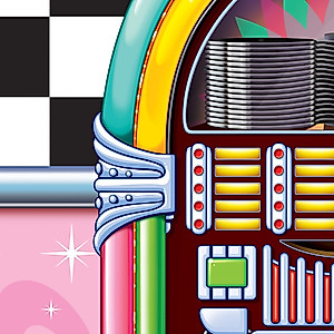 The Fabulous 50's Door Cover Party Accessory (1 count) (1/Pkg)