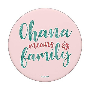 Disney Lilo & Stitch Ohana Means Family Script PopSockets PopGrip: Swappable Grip for Phones & Tablets