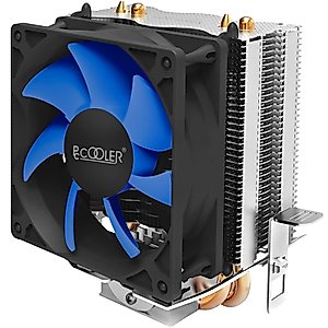 Pccooler S83 CPU Cooler - Mini CPU Heatsink - TDP 95w - Single Tower and Support Dual Fans - Anti-Oxidation Protective Layer - 80mm Silent Fan Suitable for Mini PC Case - Wide Compatibility