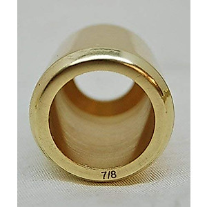 Set of 6 Solid Brass Candle Followers, Candle Toppers for 7/8" Diameter Candles (6 Pieces)