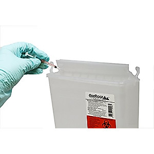 OakRidge Products 5 Quart Size (Pack 2) Sharps Container, Touchless Disposal