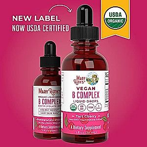 Vitamin B Complex with Biotin | B Complex Vitamin Supplement | 2 Month Supply | Liquid Vitamins for Hair Skin Nails | Energy Support Supplement | Vegan | Non-GMO | Gluten Free | 1 Fl Oz