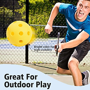 imgokaha Sports Indoor Pickleballs 26-Hole Pickle Balls 4 Pack Yellow