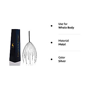 USAGA Head Massager Scalp Massager 20 Fingers Head Scratcher for Head Body Relaxing