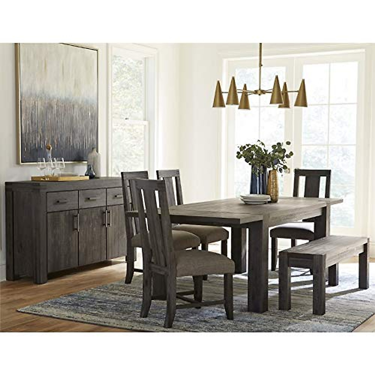 Modus Furniture Dining Chair, Set of 2, Meadow - Graphite