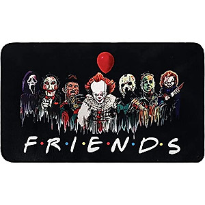 Horror Movie Doormat Halloween Welcome Floor Mat Lightweight Non-Slip Front Door Rectangle Rugs Floor Mat for Indoor Outdoor Garden Kitchen Bedroom Horror Movie Lovers Gift, Mats 16x24 Inch
