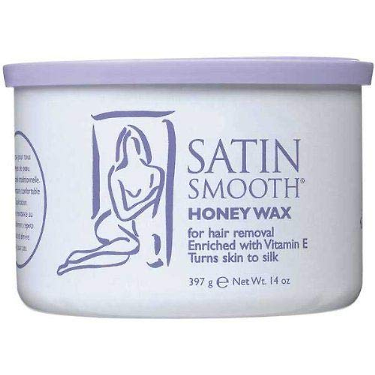 SATIN SMOOTH Wax, Honey Wax With Vitamin E, Honey, 14 Ounce