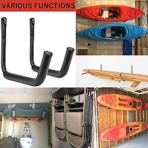 Vahodegn Garage Storage Heavy Duty Hooks, 15Inch Jumbo Arm Kayak Rack, 6 Pack Wall Mount Canoe Hangers