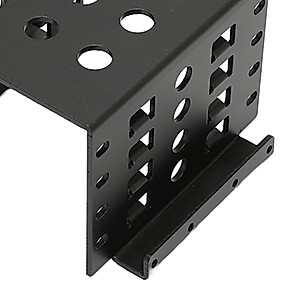 ASHATA 2.5in HDD Mounting Rack, 2.5 Inch Aluminium Alloy Hollow Hard Drive Storage Bracket, 2.5 Inch to 3.5 Inch Solid State Drive Built in Expansion for 2.5in IDE HDD SSD(Black)