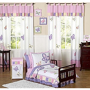 Pink and Purple Butterfly Fabric Memory/Memo Photo Bulletin Board by Sweet Jojo Designs