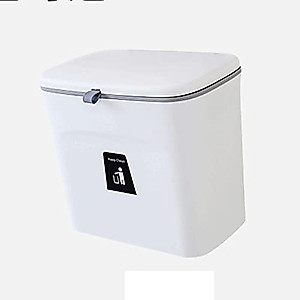 CZDYUF Wall Mounted Trash Can with Lid Waste Bin Kitchen Cabinet Door Hanging Trash Bin Garbage ( Color : OneColor , Size : 25*13*23.7cm )