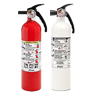 Kidde Kitchen Fire Extinguishers for Home & Office Use, 2 Pack: One 1-A:10-B:C and One Specialty Kitchen Extinguisher, Wall Mount & Strap Brackets Included