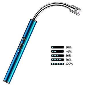 Candle Lighter Long USB Rechargeable Lighter,Electric Arc Lighter Flexible Flameless for Candles,Camping,Grill,Stove,BBQ