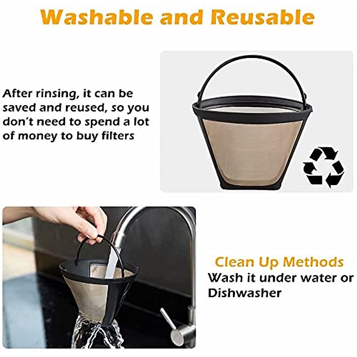 Medelco #4 Cone Permanent Coffee Filter