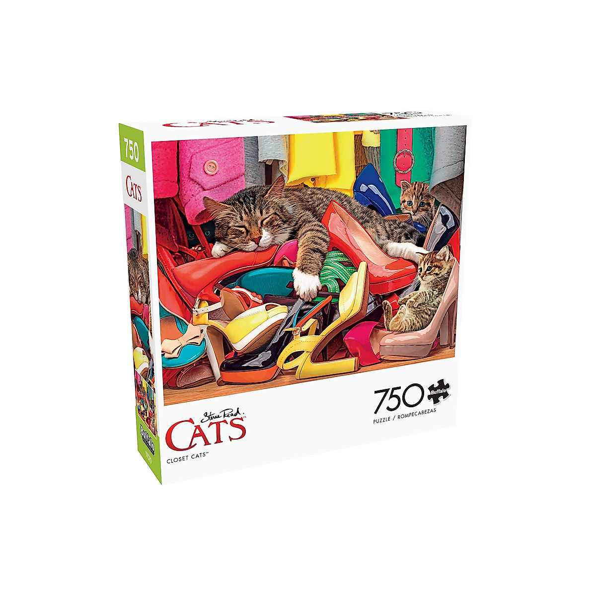 Buffalo Games - Steve Read - Steve Read - Closet Cats - 750 Piece Jigsaw Puzzle for Adults Challenging Puzzle Perfect for Game Nights - Finished Puzzle Size is 24.00 x 18.00
