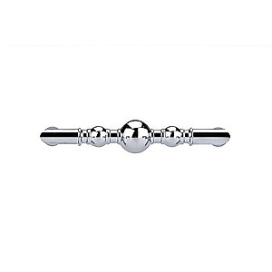 Richelieu Hardware BP878996140 Firenze Collection 3 3/4-inch (96 mm) Center-to-Center Chrome Traditional Round Cabinet and Drawer Pull Handle for Kitchen, Bathroom, and Furniture
