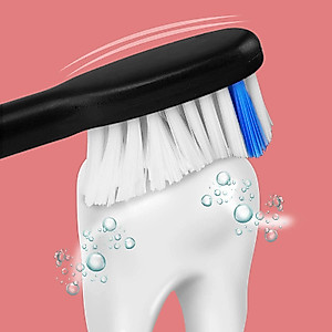 BTFO 2 Pcs Electric Toothbrush Heads for BTFO 1741-01 (Black)