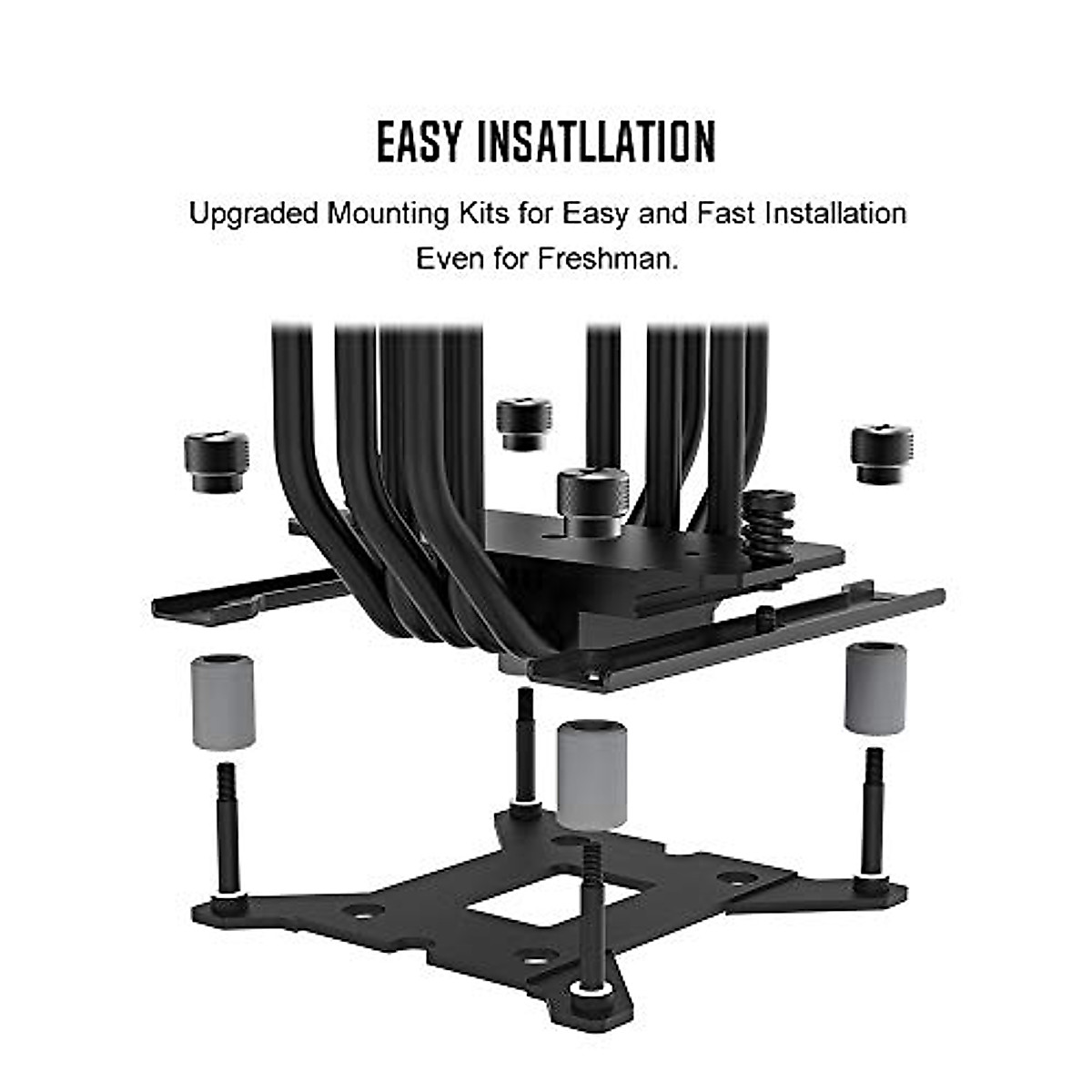 ID-COOLING SE-225-XT Black CPU Cooler 5 Heatpipes CPU Air Cooler 2x120mm Push-Pull PWM Fans CPU Fan for Intel/AMD, LGA 1700 Compatible